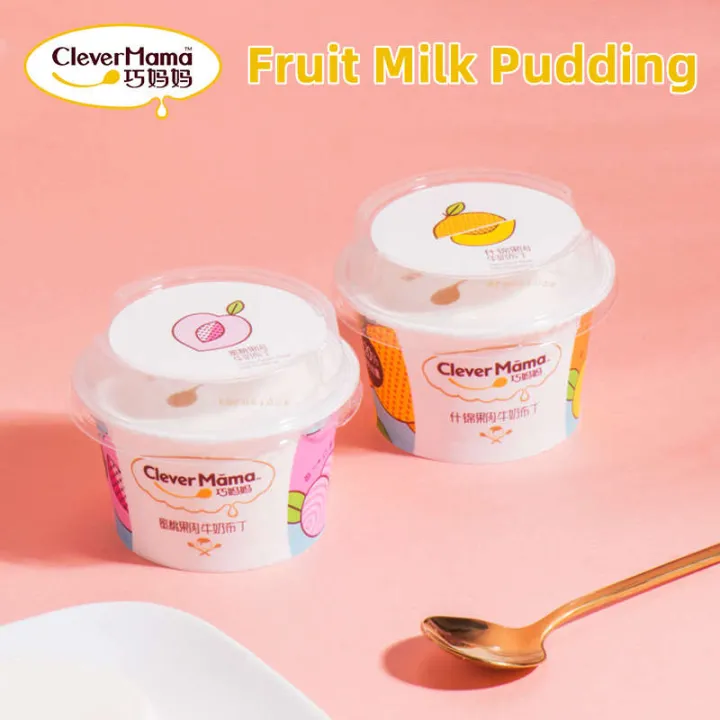 [China Heat] Clever Mama Mix Fruit Milk Pudding 85g Peach Pulp ...