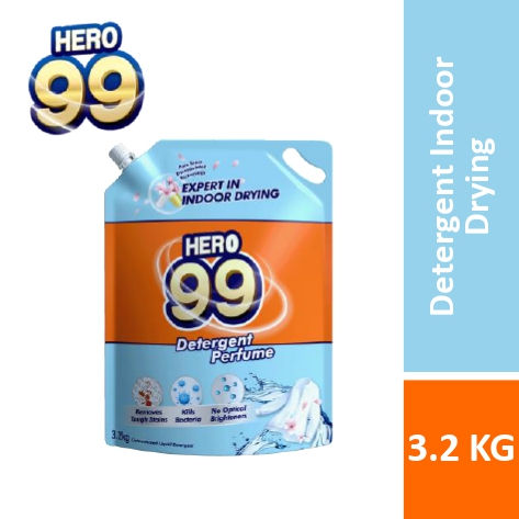 HERO 99 DETERGENT INDOOR DRYING 3.2KG | REFILL PACK | NEW ENCAPSULATION TECHNOLOGY - LONG ...