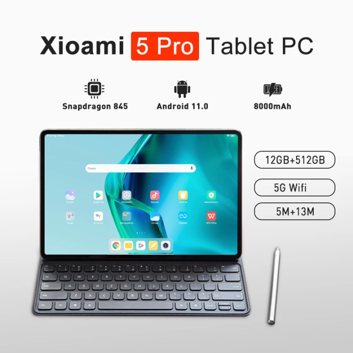 2023 New global version android tablet 11.0 Pad 5 12GB+512GB tablets pc ...