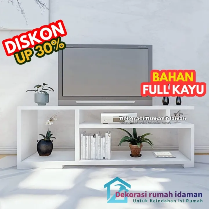 Meja Tv Minimalis Bufet Lemari Kayu Modern Murah Bupet Tv Rak Buku ...