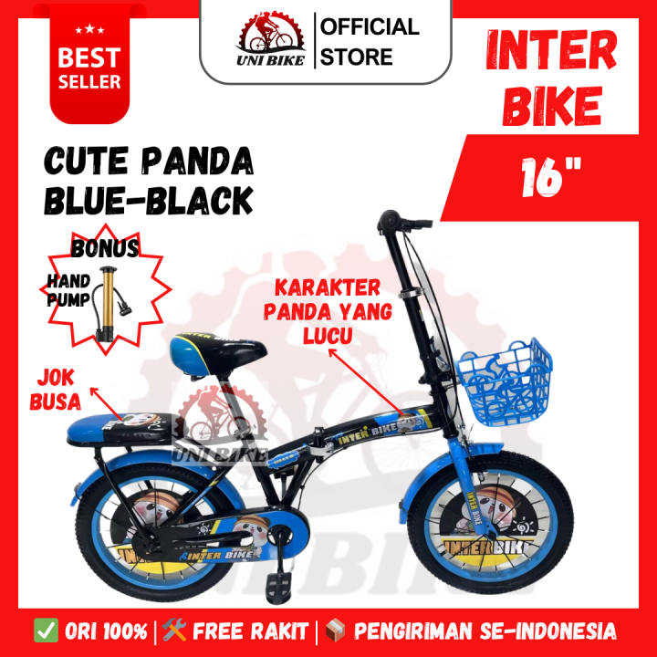 Sepeda Lipat 16 inch INTERBIKE PANDA untuk Usia 4 - 10 tahun ke atas ...