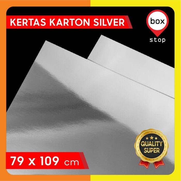 Karton Silver - Kertas Silver - SilverPaper - 79x109 cm (3 pcs ...
