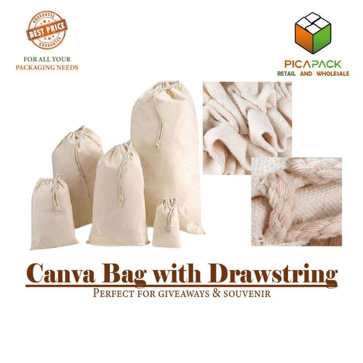 1pc High Quality Canvas Bag Canva Drawstring Pouch Katsa bag Dustproof ...