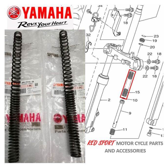 FRONT FORK SPRING MIO I 125 GENUINE YAMAHA PER PIECE | Lazada PH