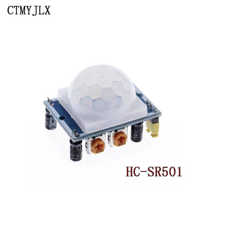 5pcs HC-SR501 ปรับ IR Pyroelectric Infrared PIR Motion Sensor โมดูลตรวจจับสําหรับ arduino ...