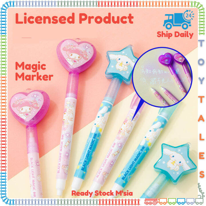 SANRIO INVISIBLE INK PEN Cinnamoroll Melody Magic Light Pen UV Light ...