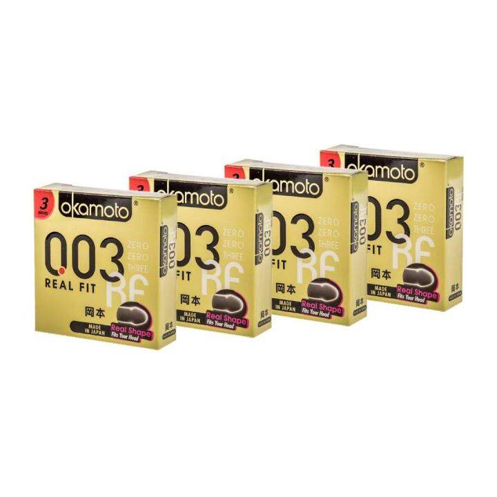 Okamoto 0.03 Real Fit 4 boxes of 3s A Natural Fit Condoms | Lazada PH