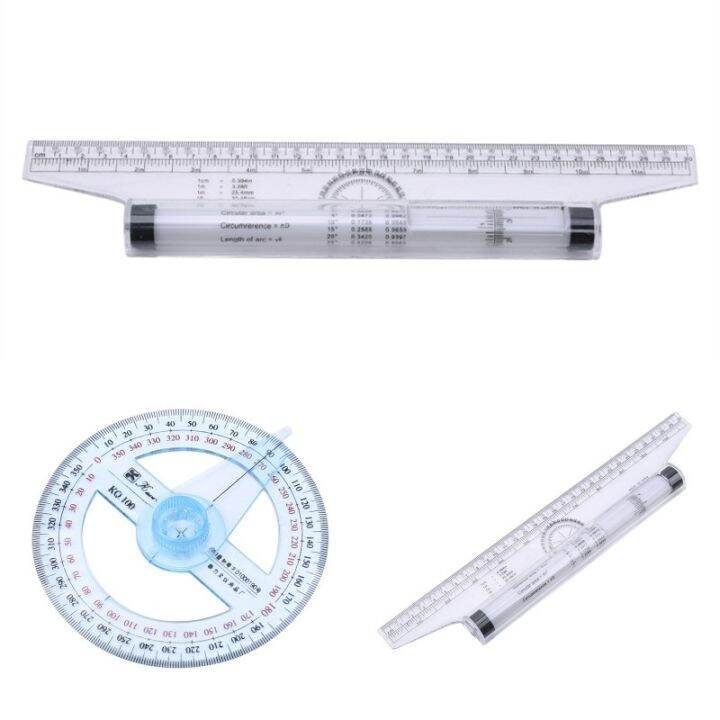 hang qiao shop 360 Degree Pointer Protractor Ruler and Angle Parallel ...