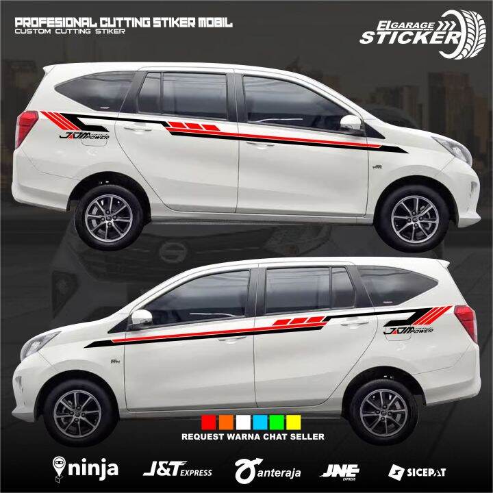 STIKER MOBIL DAIHATSU SIGRA STRIPING BODY SAMPING SIMPLE MINIMALIS ...