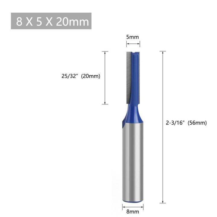 8mm Router Bit Router Bit 8mm Shank For Woodwork Tool Straight End Mill ...