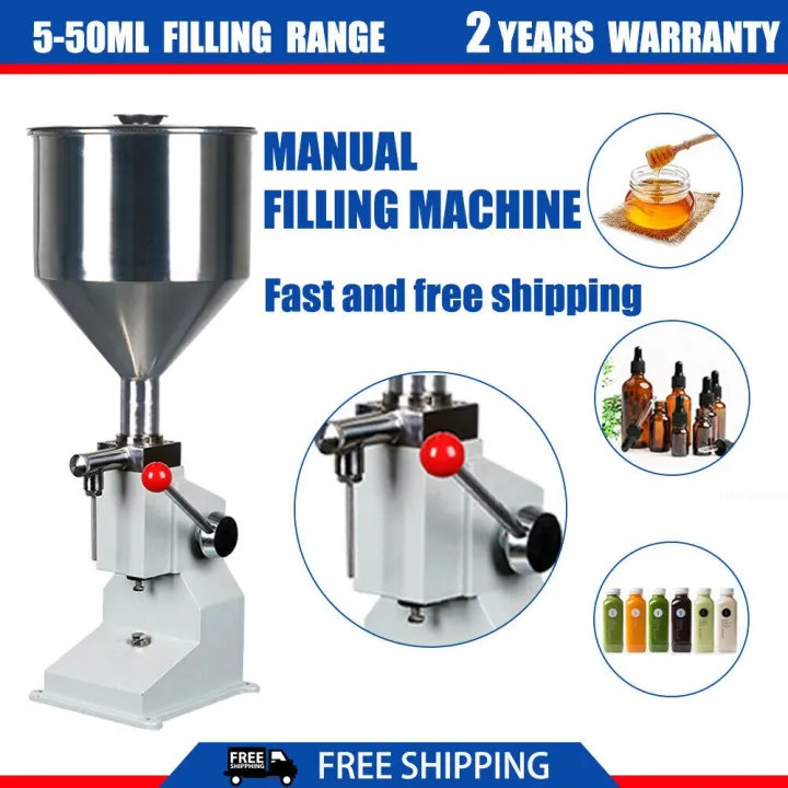Manual Filling Machine Liquid Paste Filling Bottler Low-Dose Lotion Oil Filler Cream Shampoo ...