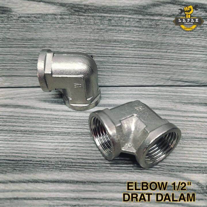 Elbow Knee Stainless Drat Dalam ½" / Stainless Elbow 1/2 inch | Lazada ...