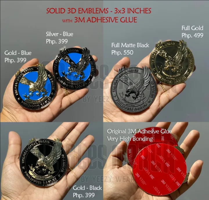 Solid 3D Effect Car Emblem TFOE Eagles with Original 3M Adhesive Glue ...