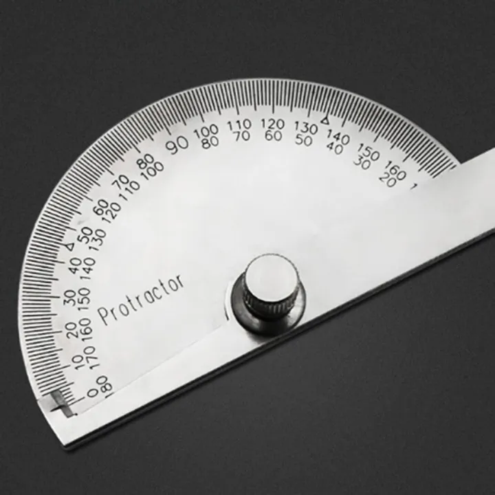 OSMAN Stainless Steel 180 Degree Protractor Angle Finder Arm Rotary ...