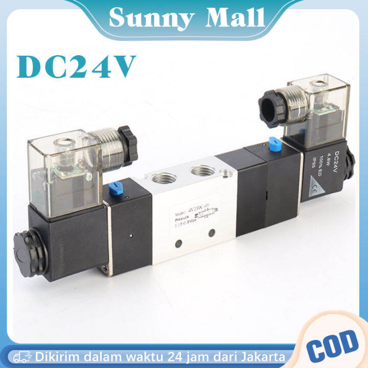 4V220-08 DC24V Solenoid valve Pneumatic selenoid valve | Lazada Indonesia