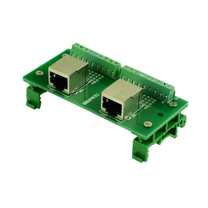 Rj45 8p8c Breakout Board Rj45 Jacks Rj45 To Terminal Block Adapter And 2 8pins Terminal Blocks