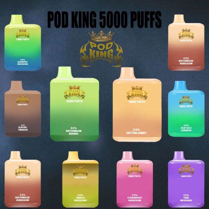 ajlr40560kgu POD KING 5000 PUFFS DISPOSABLE RECHARGEABLE PODS | Lazada PH