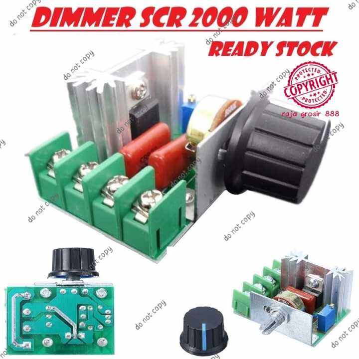 Dimmer SCR 2000W Motor Speed Controller 220V AC PWM Regulator Dimmer ...