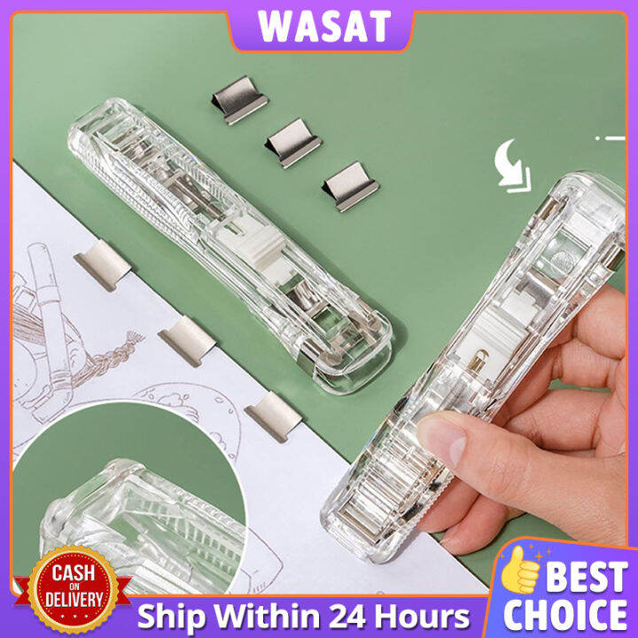 Seamless Stapler Stationery Supplies Push Clip Stapler Staple Remover ...