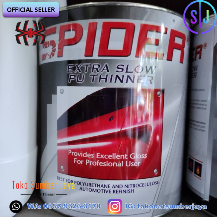 Thinner Spider Laba Laba PU Extra Slow Kaleng 1L | Lazada Indonesia
