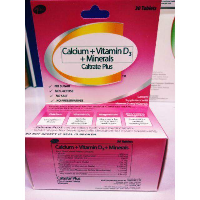 Caltrate Plus Vitamin D3 Calcium 30 Tablets | Lazada PH
