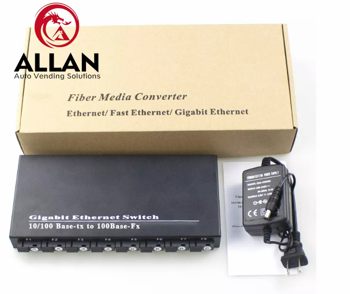 Allan Non Gigabit Ethernet Switch, Fiber Switch 8-PORT 10/100/1000 Base ...