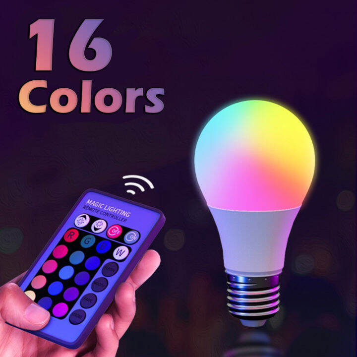 16 Colors RGB Bulb LED Multicolor Bulb E27 Base 220V Household Lighting ...