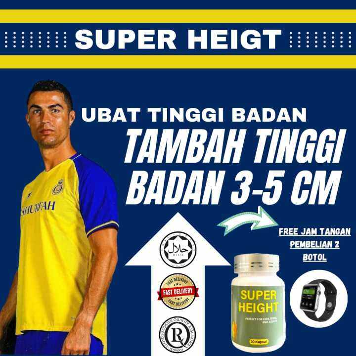PENINGGI BADAN UBAT TINGGI 1 BOTOL 30 CAPSULE SUPER HEIGHT PENAMBAH ...