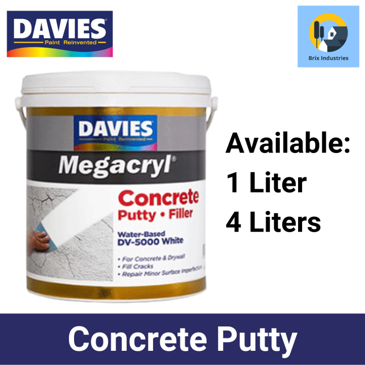 Davies Concrete Putty and Filler White Megacryl Latex 1 Liter or 4 ...