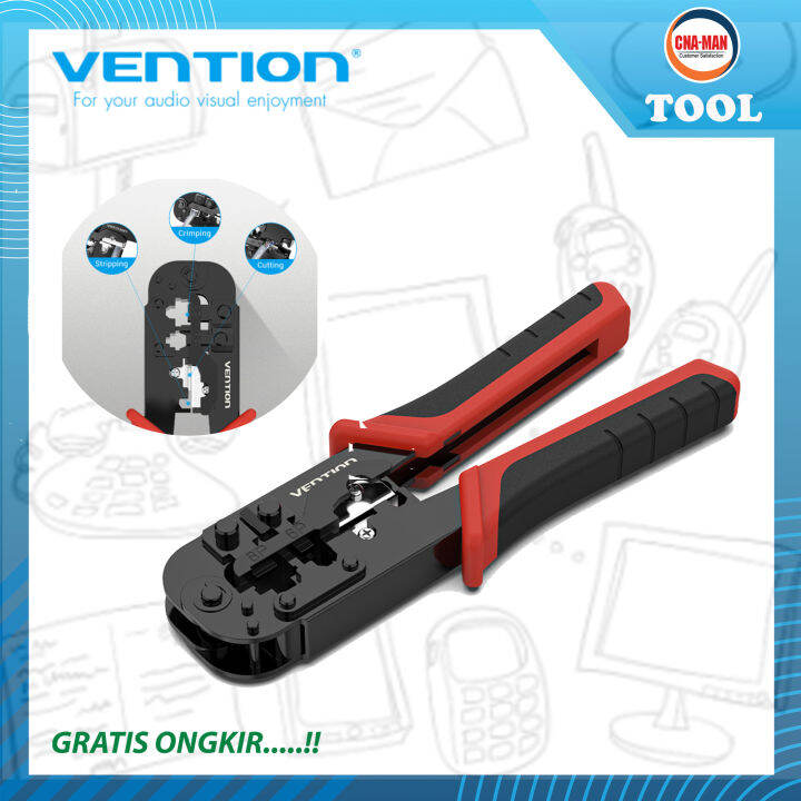 Vention Multi Function Cable Crimping Tool Tang Crimping CAT5E CAT6 | Lazada Indonesia