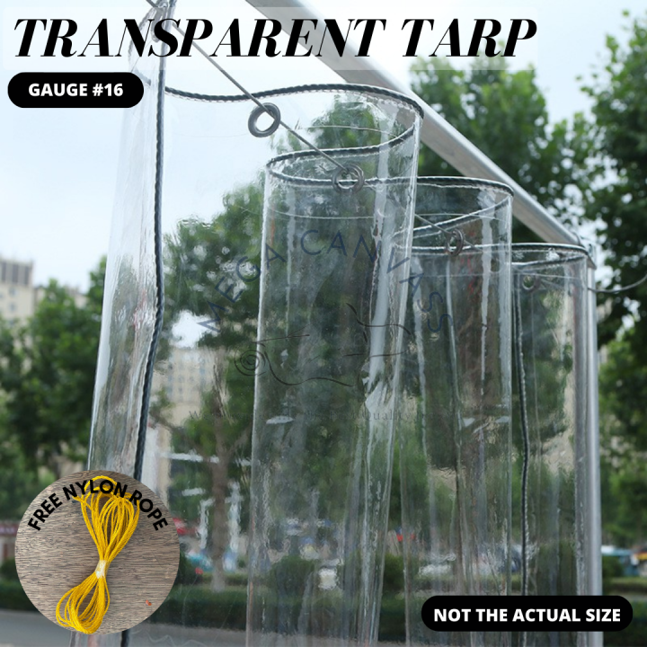 WITH ROPE! 4x3ft TRANSPARENT TRAPAL Original Brand Waterproof Trapal ...