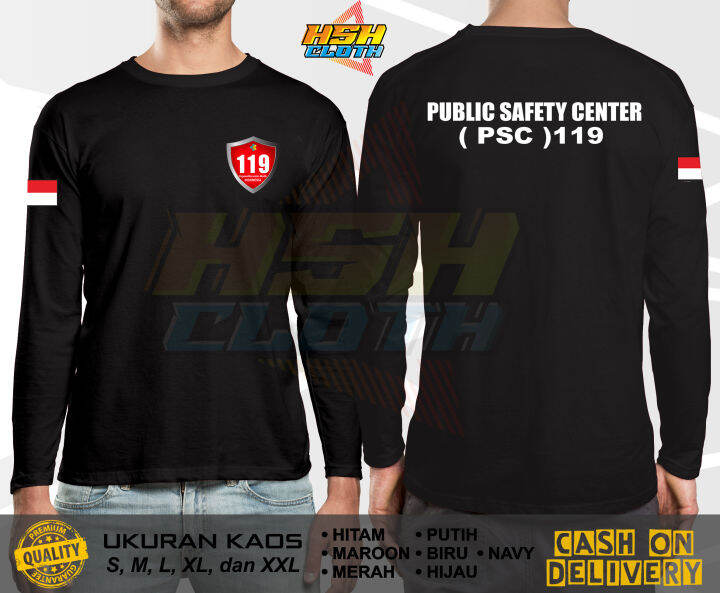 Baju Kaos Pria Distro Sablon DTF 119 PSC public safety Canter perusahaan Lengan Panjang Bisa ...