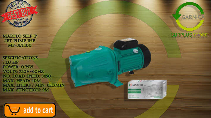 Marflo Self-P Jet Pump 1Hp | Lazada PH