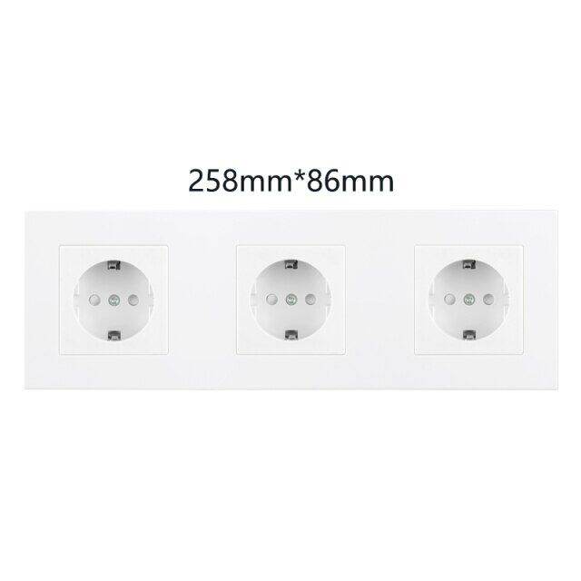 Atlectric Eu/de/ru Standard Plug Wall Socket Plastic Panel Electrical ...