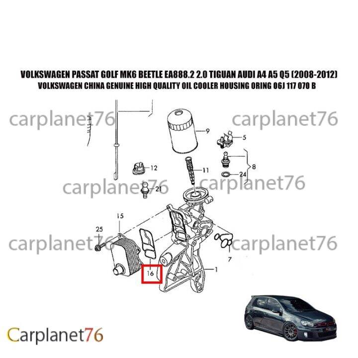 VOLKSWAGEN PASSAT GOLF MK6 BEETLE EA888.2 2.0 TIGUAN AUDI A4 A5 Q5 OIL ...