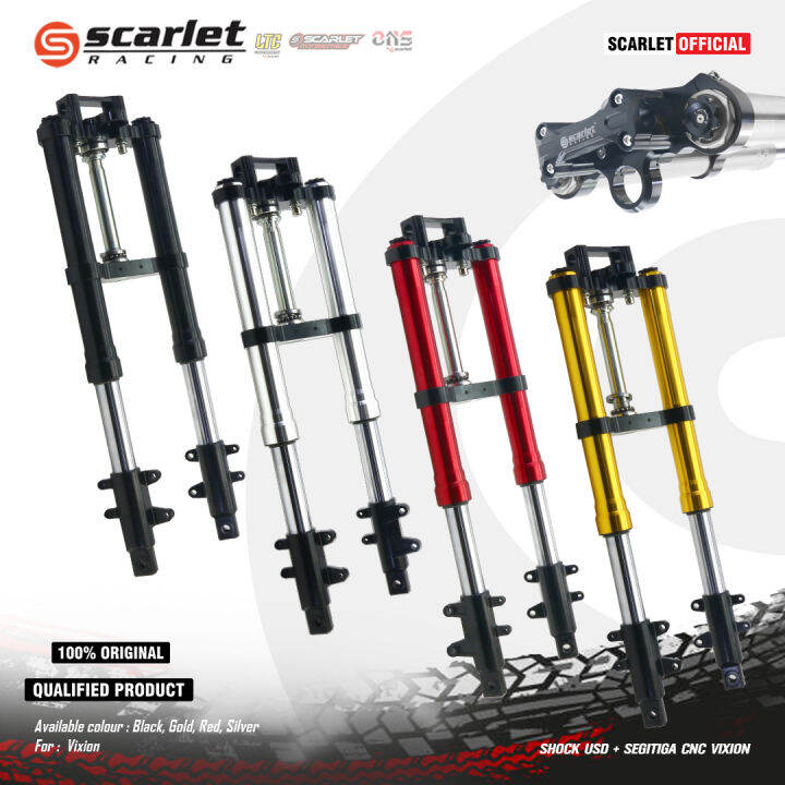 Scarlet Racing - Shock Upside Down Skok Depan USD Plus Segitiga CNC Byson vixion | Lazada Indonesia