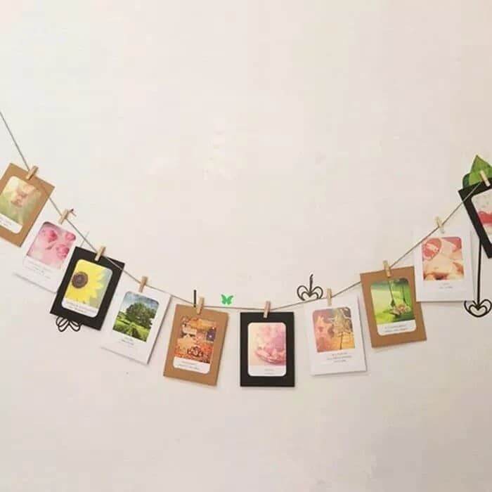 Frame Foto Gantung/ Bingkai Foto Gantung/ Wooden Clip Photo Set 4R ...