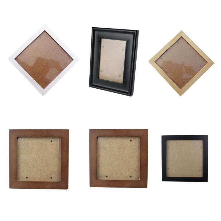 Square Thick Pine Wood Photo Frame Wall Picture Frame (White,8 Inch ...