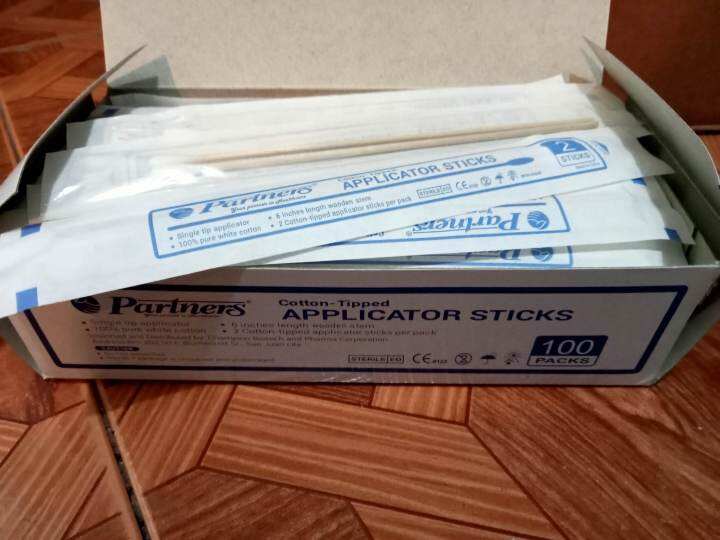 PARTNERS Cotton-tipped (Applicator sticks) PER BOX /100packs | Lazada PH