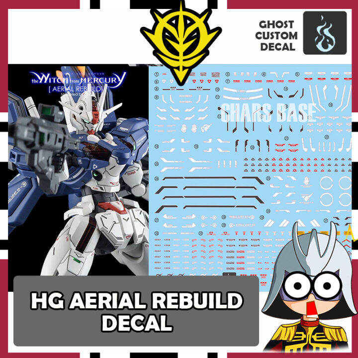 COPY GHOST DECAL HG AERIAL REBUILD DECAL | Lazada