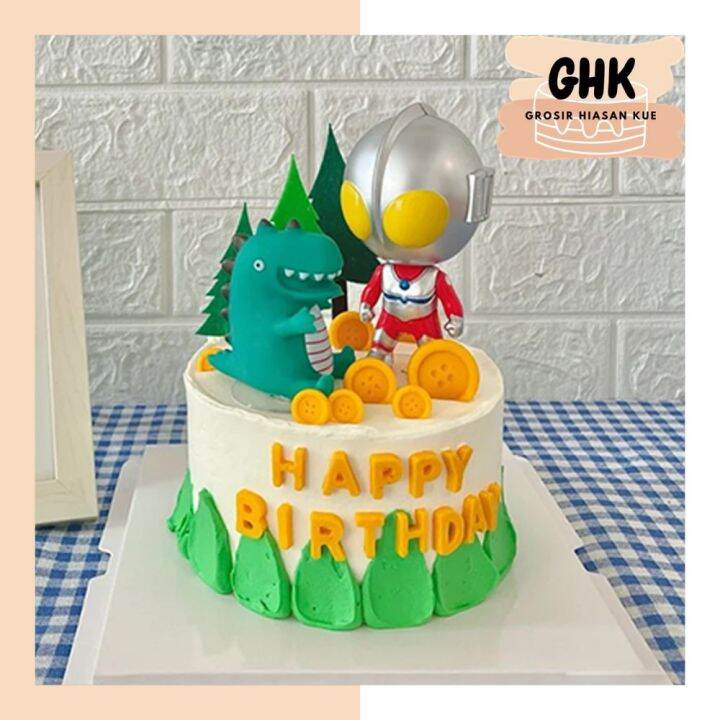 Cake Topper Hiasan Kue Ultraman Hiasan Kue Hero Boy Figure ( Ultraman ...