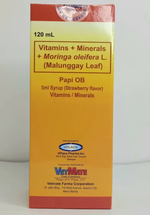 [VET SUPPORT] Papi OB 120mL Syrup for pets/ Vitamins for Dogs and Cats ...