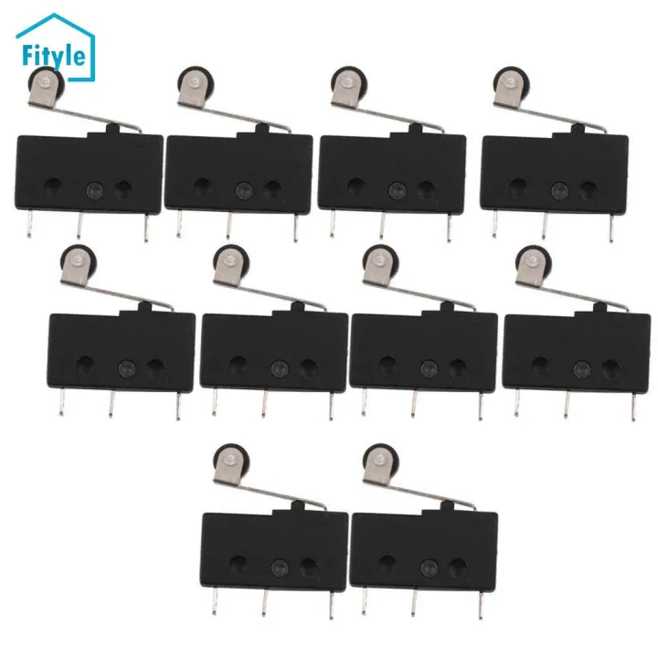 Fityle 10pcs Tact Switch KW11-3Z 5A 250V Microswitch Round Handle 3PIN Roller Lever | Lazada PH