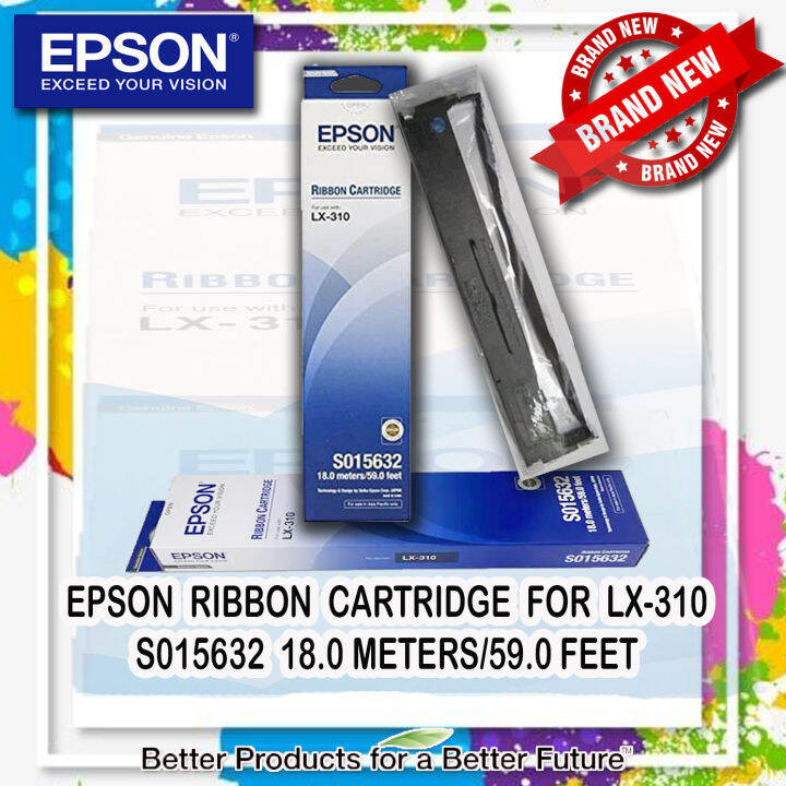 EPSON RIBBON CARTRIDGE FOR LX-310 S015632 18.0 METERS/59.0 FEET | Lazada PH