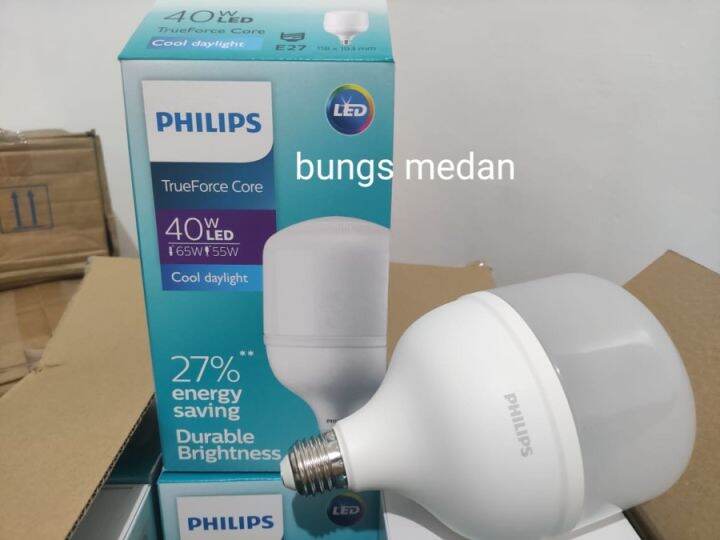 Lampu LED Philips 40W 40WATT 40 WATT PUTIH TFORCE BULB TRUEFORCE CDL | Lazada Indonesia