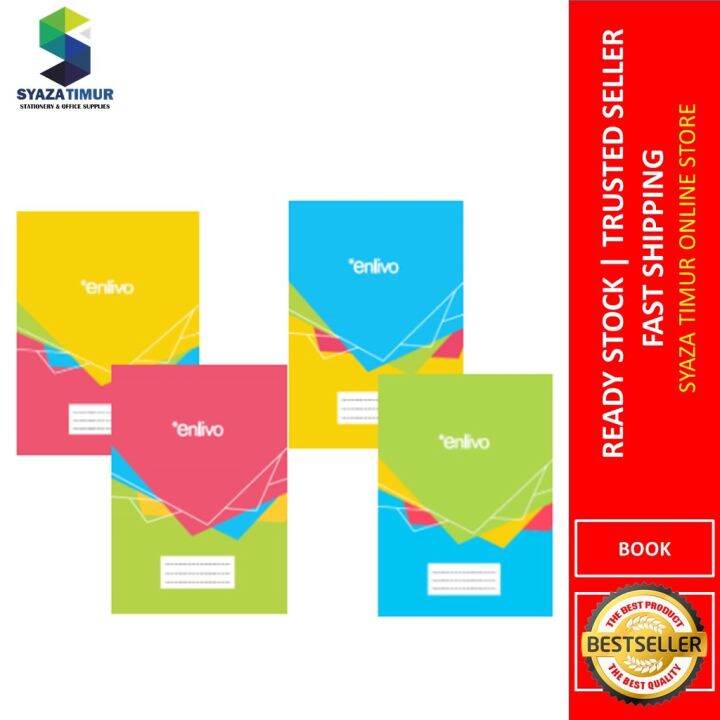 [ST-GR MY] Enlivo Hard Cover Book Foolscap (F4) 120ms/200ms/300ms/400ms ...