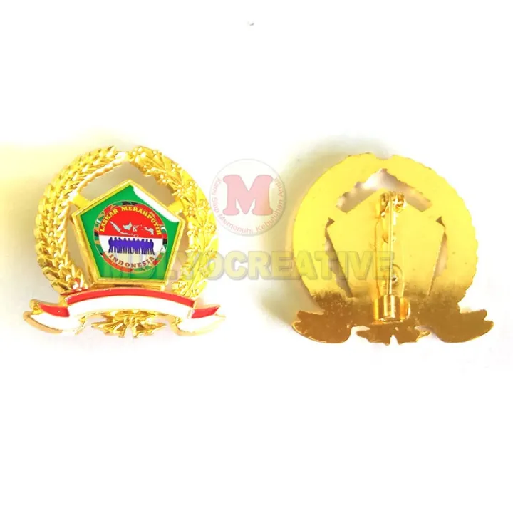 Pin LMPI Lencana Logo Laskar Merah Putih Indonesia Model Padi dan Kapas ...