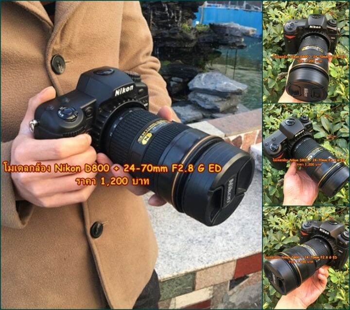 Model กล้อง Nikon D800 +24-70mm F2.8 G ED ขนาดเท่าของจริง | Lazada.co.th