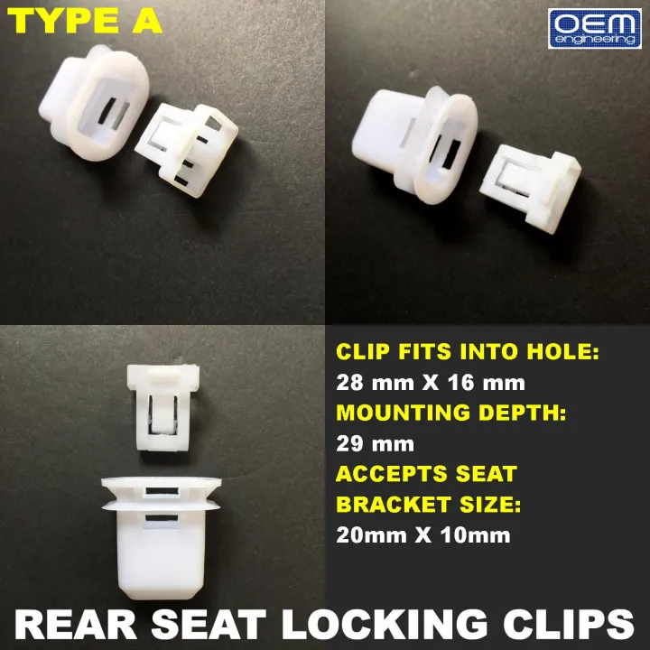 OEM Engineering car REAR SEAT LOCKING CLIPS Type A | Lazada PH