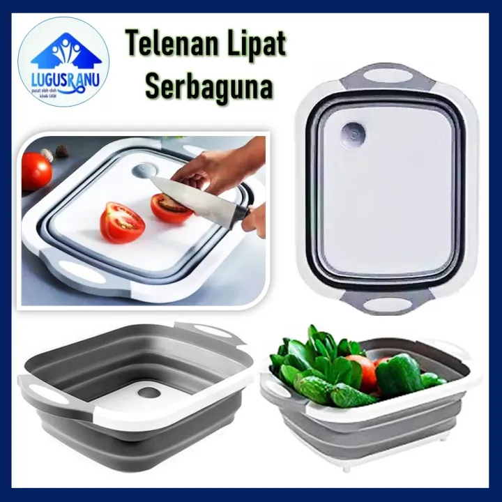 Telenan Lipat Multifungsi 3 Manfaat Dalam 1 Barang Baskom Lipat Dan ...